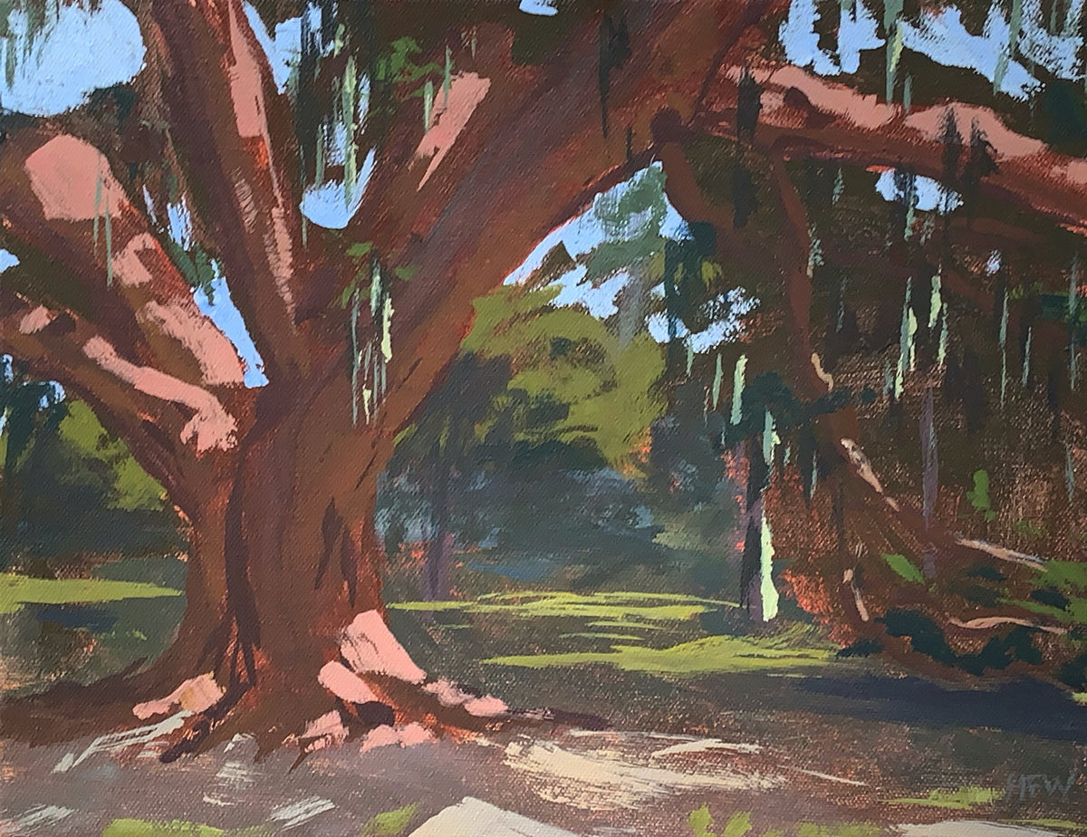 Lakefront Oak, 11" x 14" – Hal Wilke Art